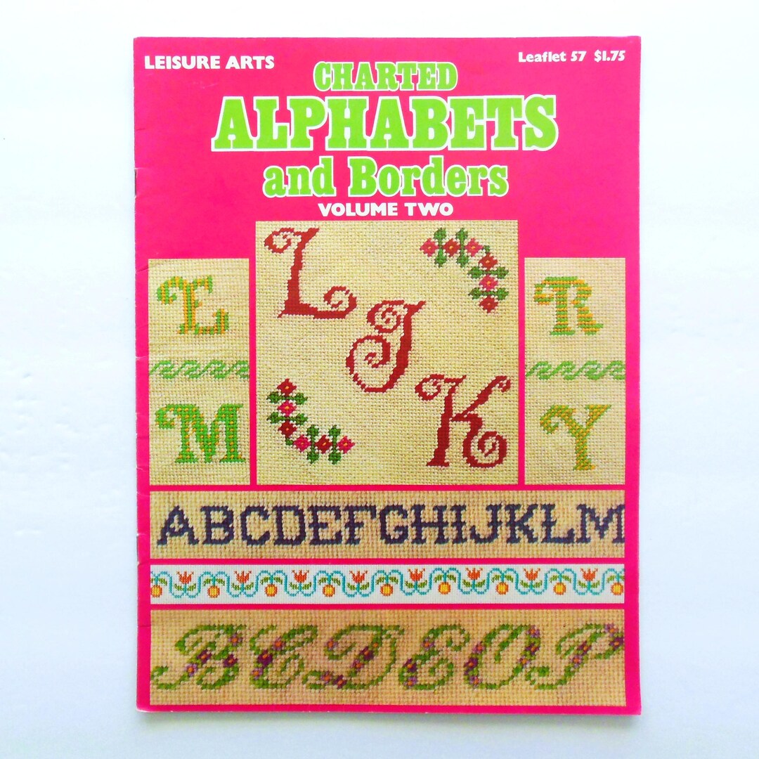 Charted Alphabets and Borders Cross Stitch Needlepoint, Leisure Arts ...