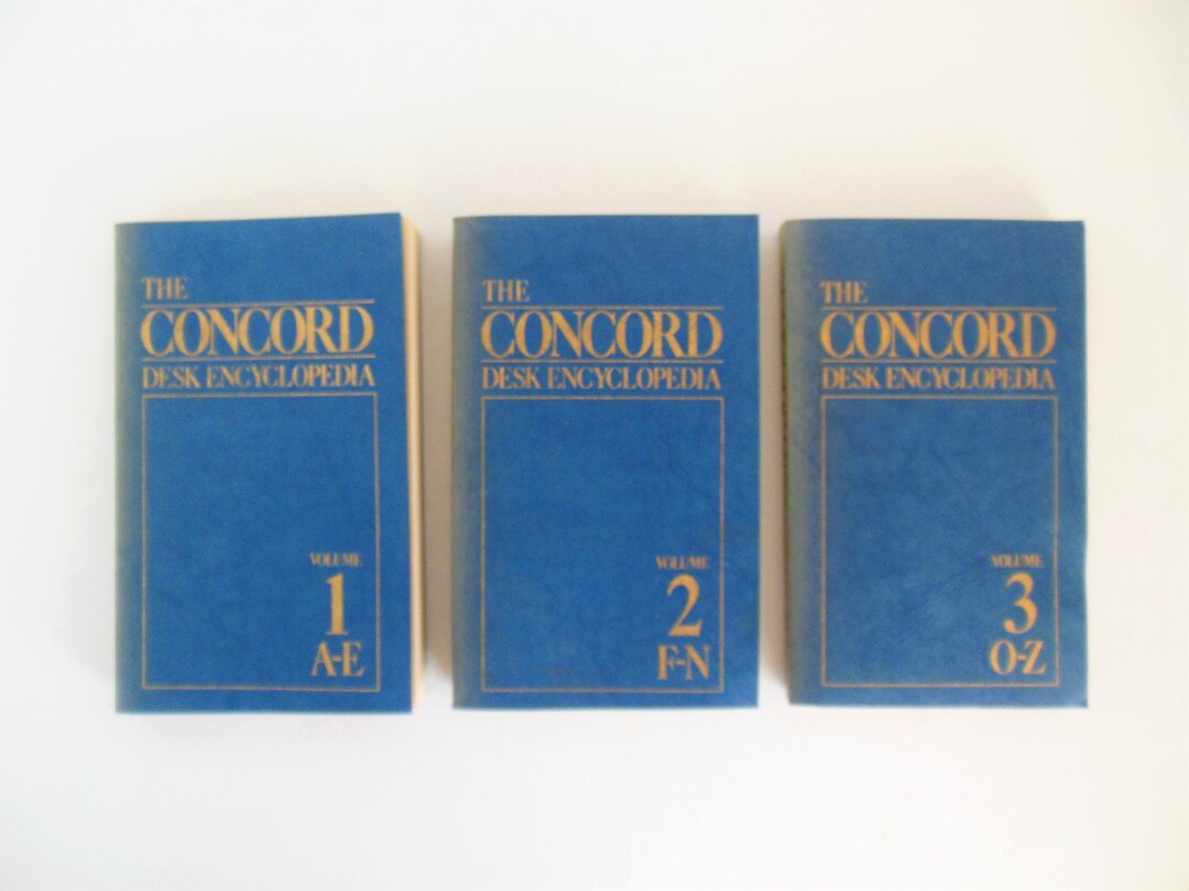 The Concord Desk Encyclopedia, Three Volume Set in Original Box ...