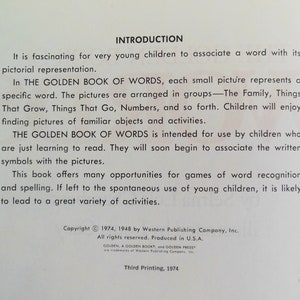 The Golden Book of Words, by Selma Lola Chambers, Golden Press 1974 ...