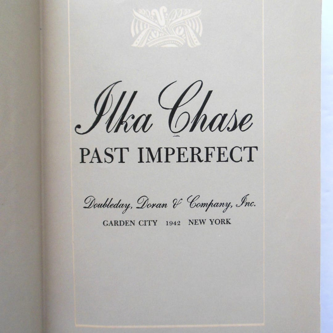 Past Imperfect Book by Ilka Chase, Autobiography of American Actress ...