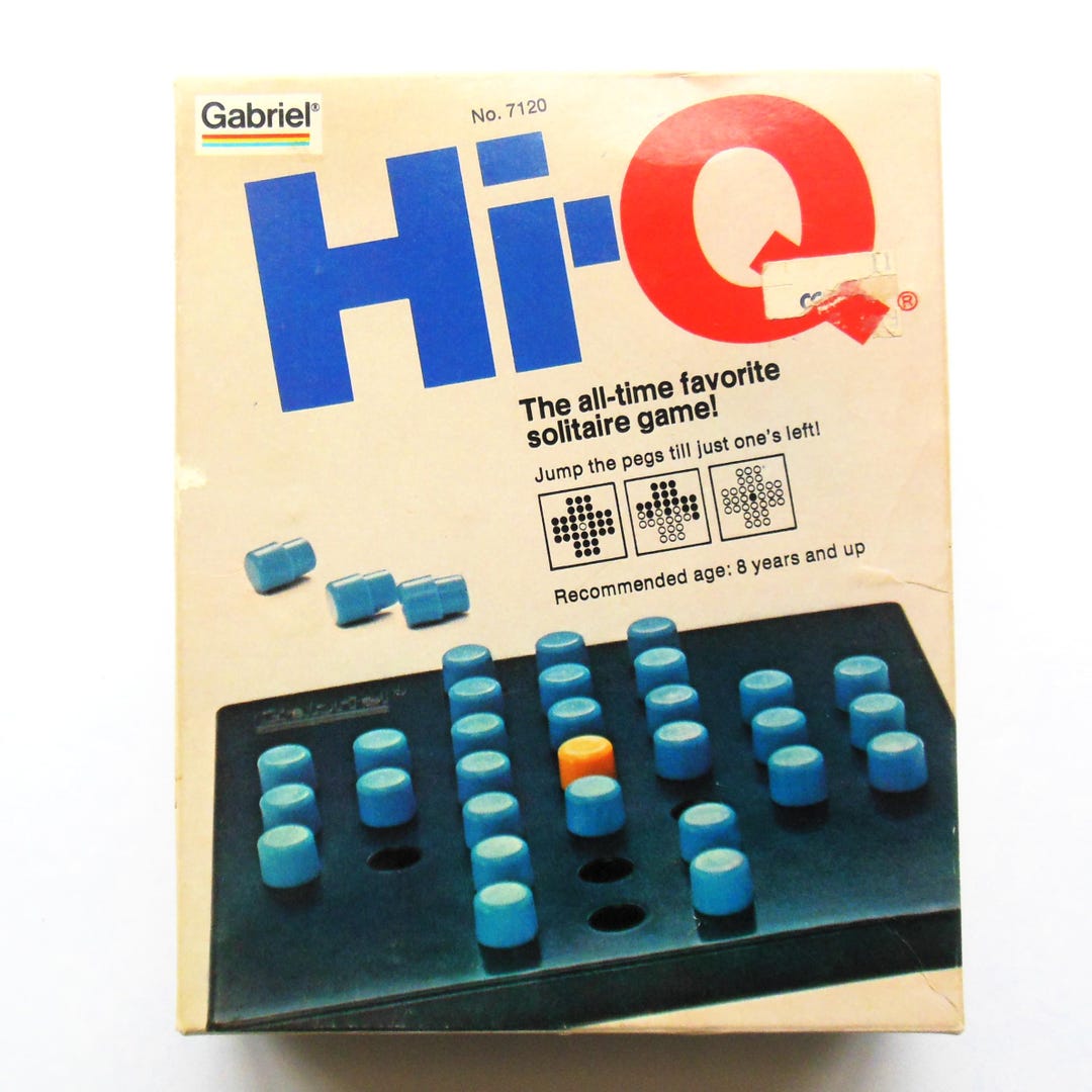 Hi Q Solitaire Game Board and Pegs Brain Teaser #7120, Gabriel ...