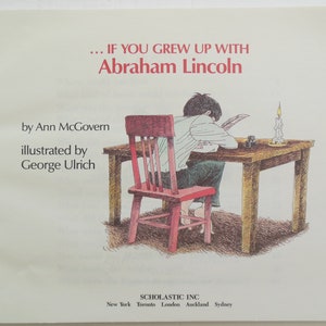If You Grew up With Abraham Lincoln Children's Book by Ann Mcgovern ...