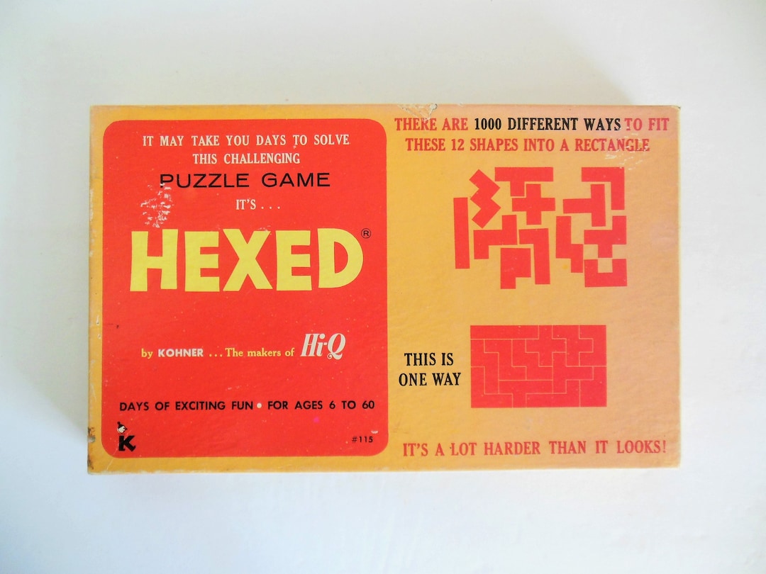 Hexed Puzzle Game 12 Shapes to Make a Rectangle Brain Teaser - Etsy