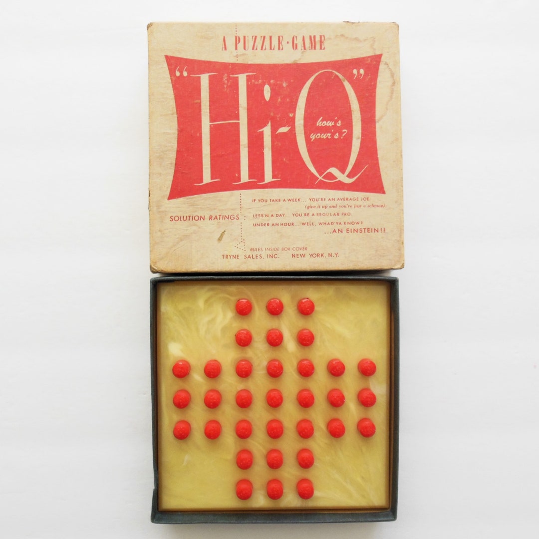 Hi Q Puzzle Game Board With Pegs, Hi-q Tryne Sales Brain Teaser in ...