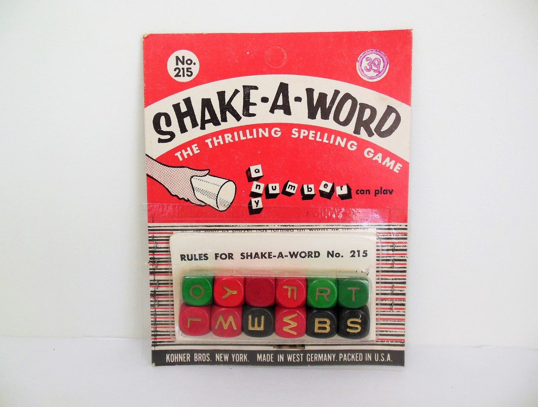 Shake A Word, the Thrilling Spelling Game, Unused Word Game, Number 215 ...