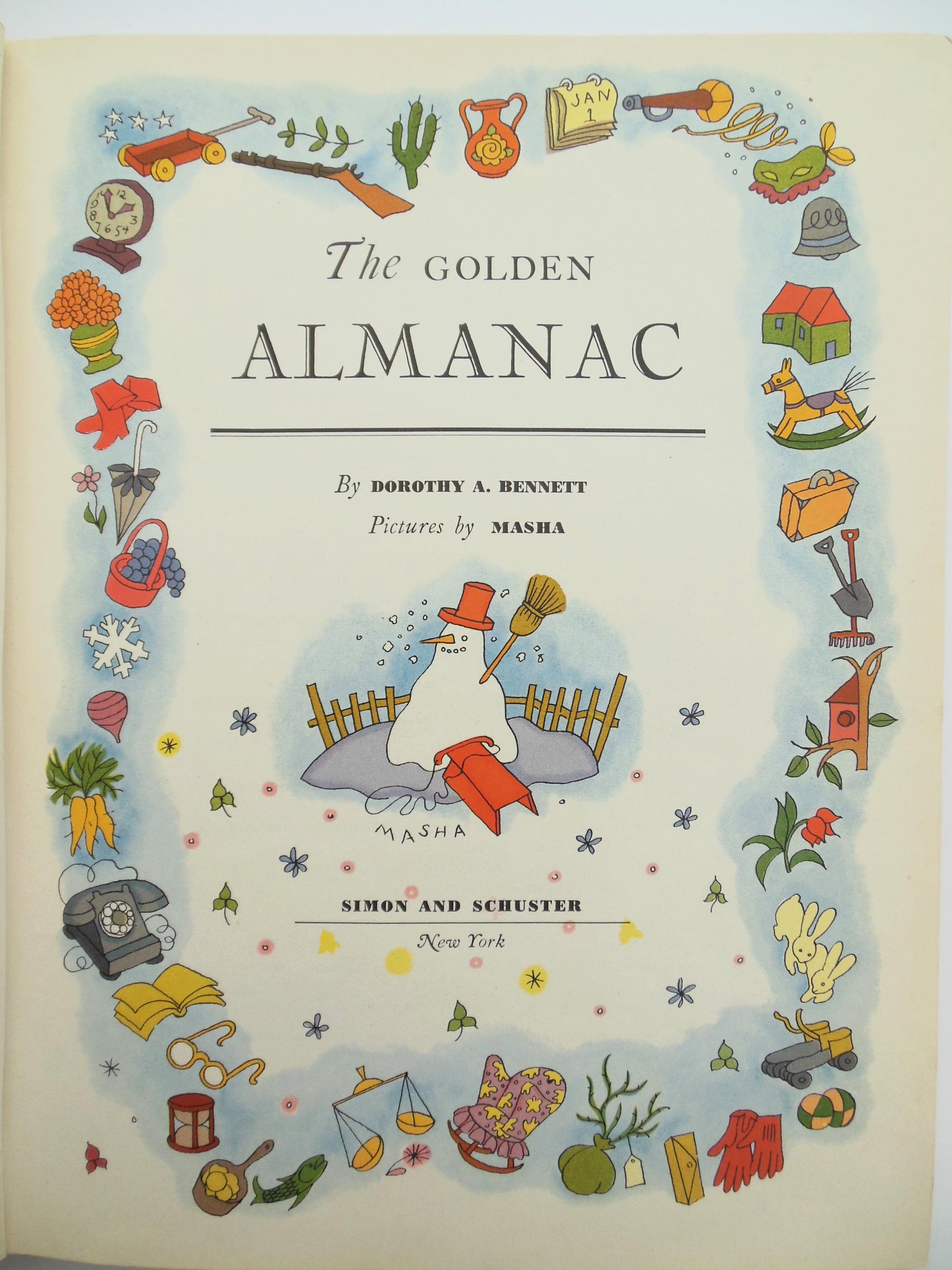 The Golden Almanac Big Book by Dorothy Bennett Pictures by Masha, Year ...