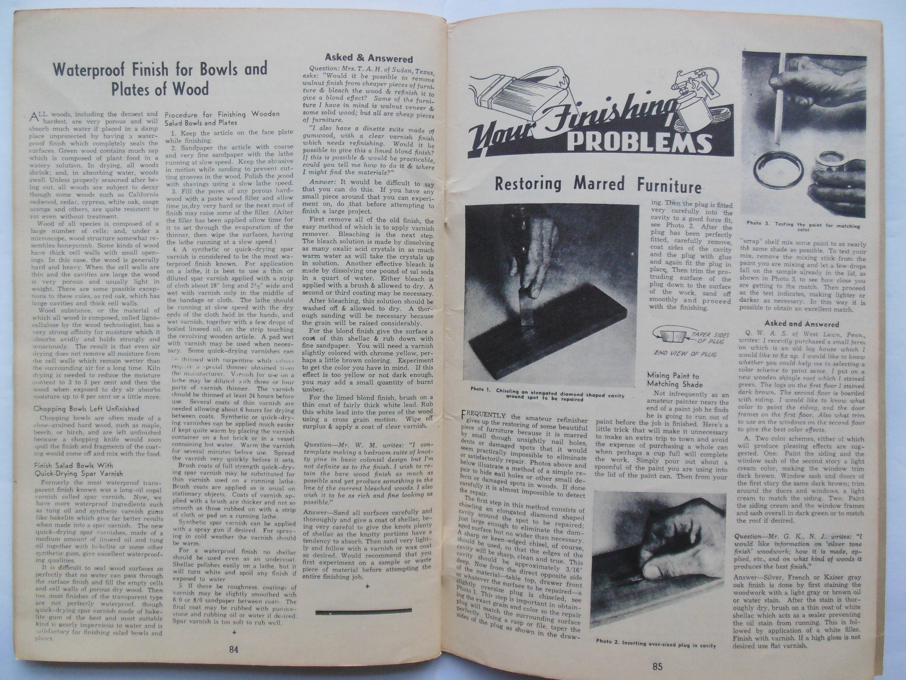 Furniture Finishing and Refinishing Antiques, Edited by Perry Graffam ...