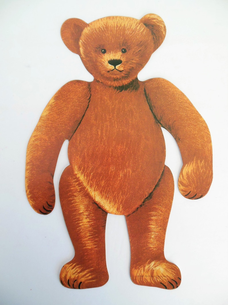 Teddy Bear Paper Doll, Jumbo Teddy Bear Doll and Costume Set, 1984 ...