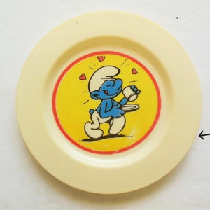 Smurf Toy Plates and Mugs Little Plastic Dinnerware by H G Toys, 6 ...