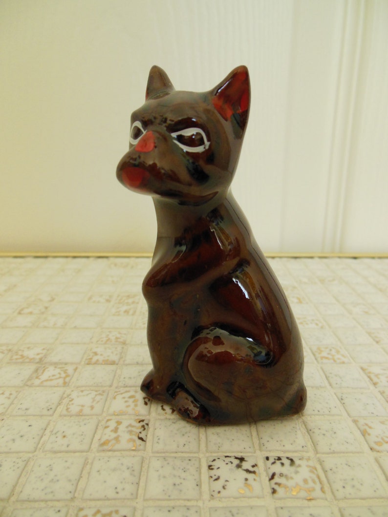 Redware Dog Figurines Pair of Red Clay Dogs Mid Century Made - Etsy