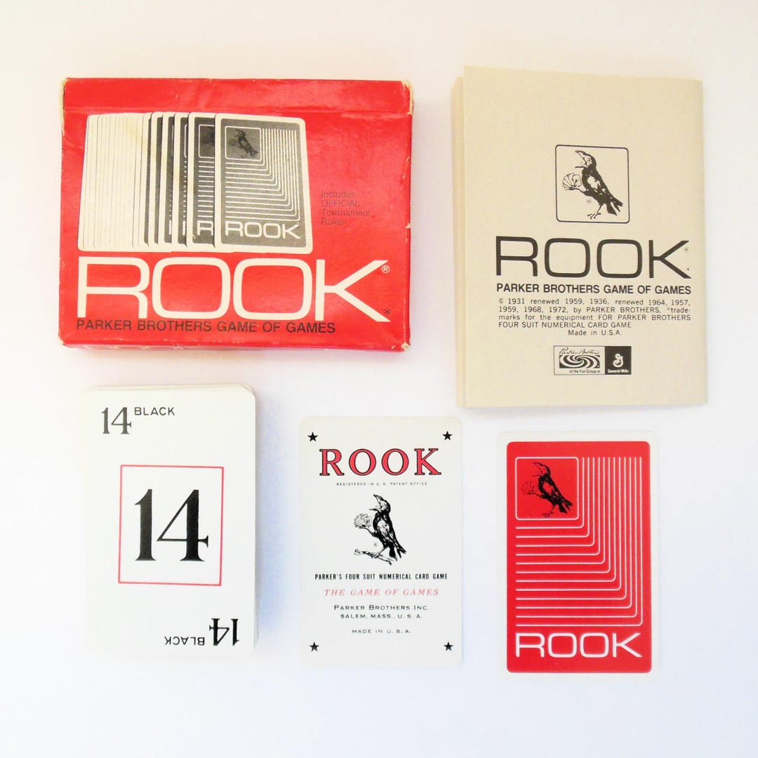 Rook Cards Parker Brothers Game of Games, Four Suit Numerical Card Game ...