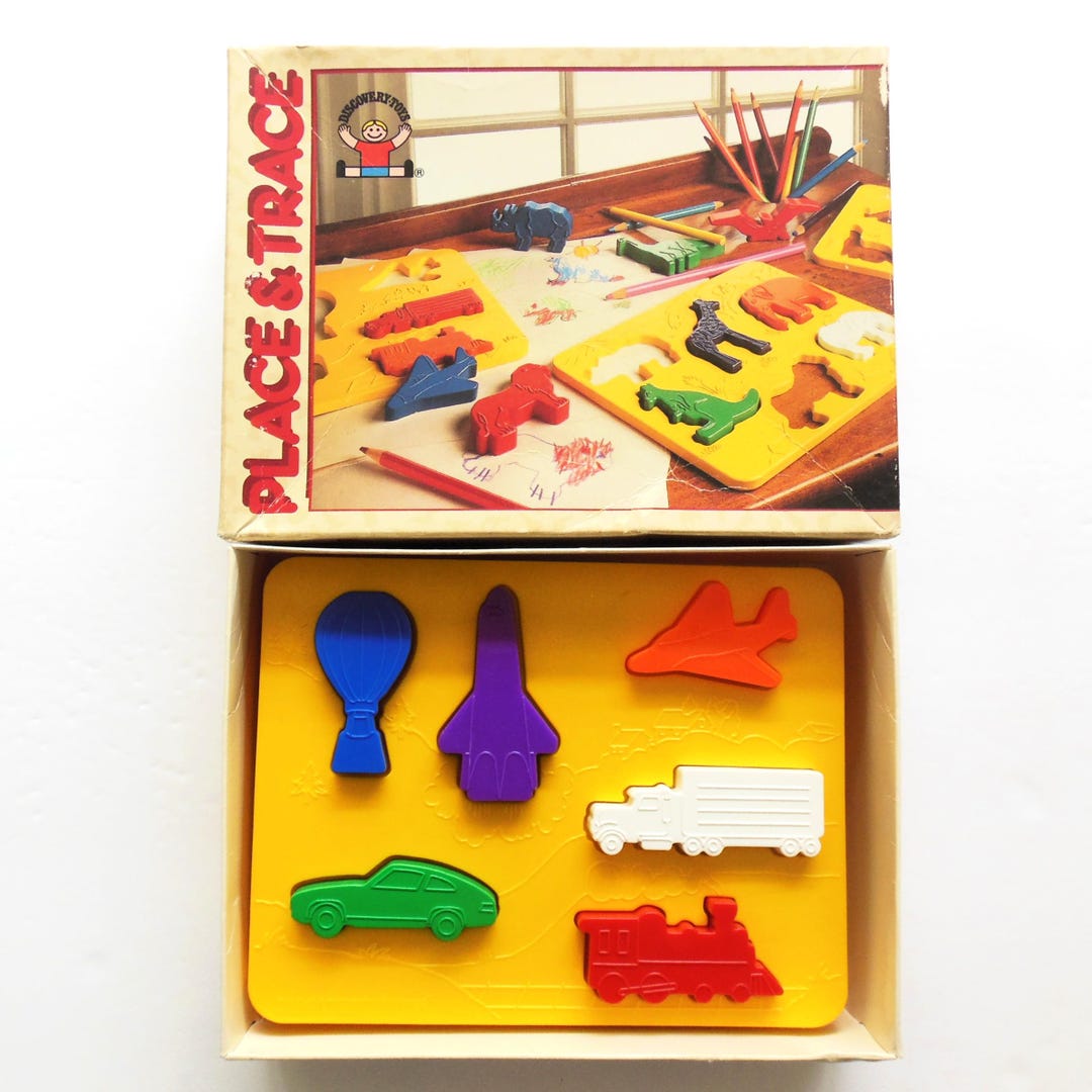 Place and Trace Discovery Toy for Children, Multi Use Creative Puzzle ...