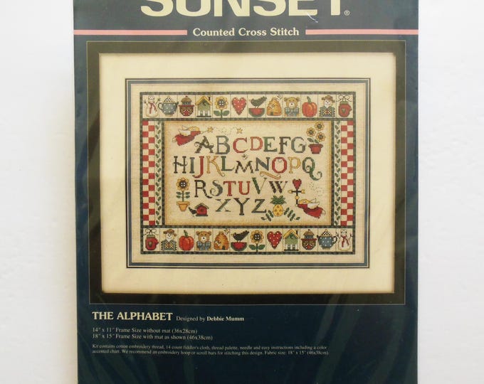 The Alphabet Sunset Counted Cross Stitch Unused Kit, Dimensions 13647 ...