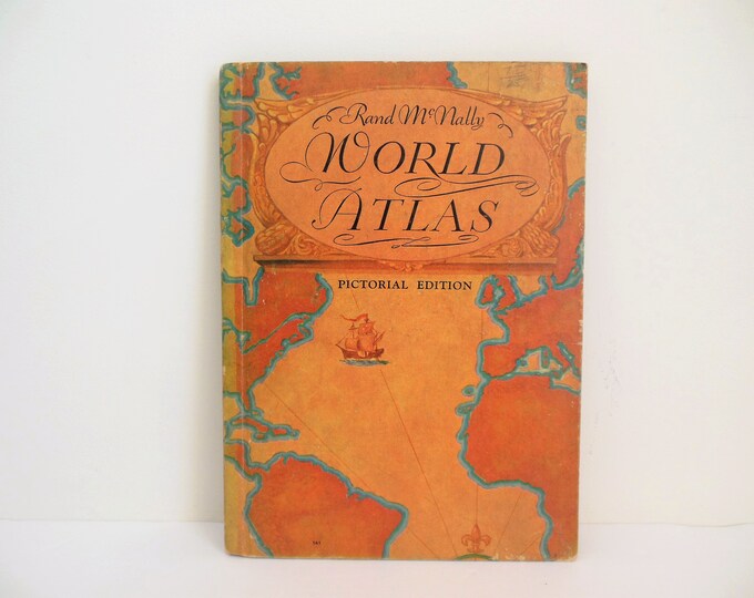 Rand Mcnally World Atlas, Pictorial Edition, Copyright 1934 1935, Index ...