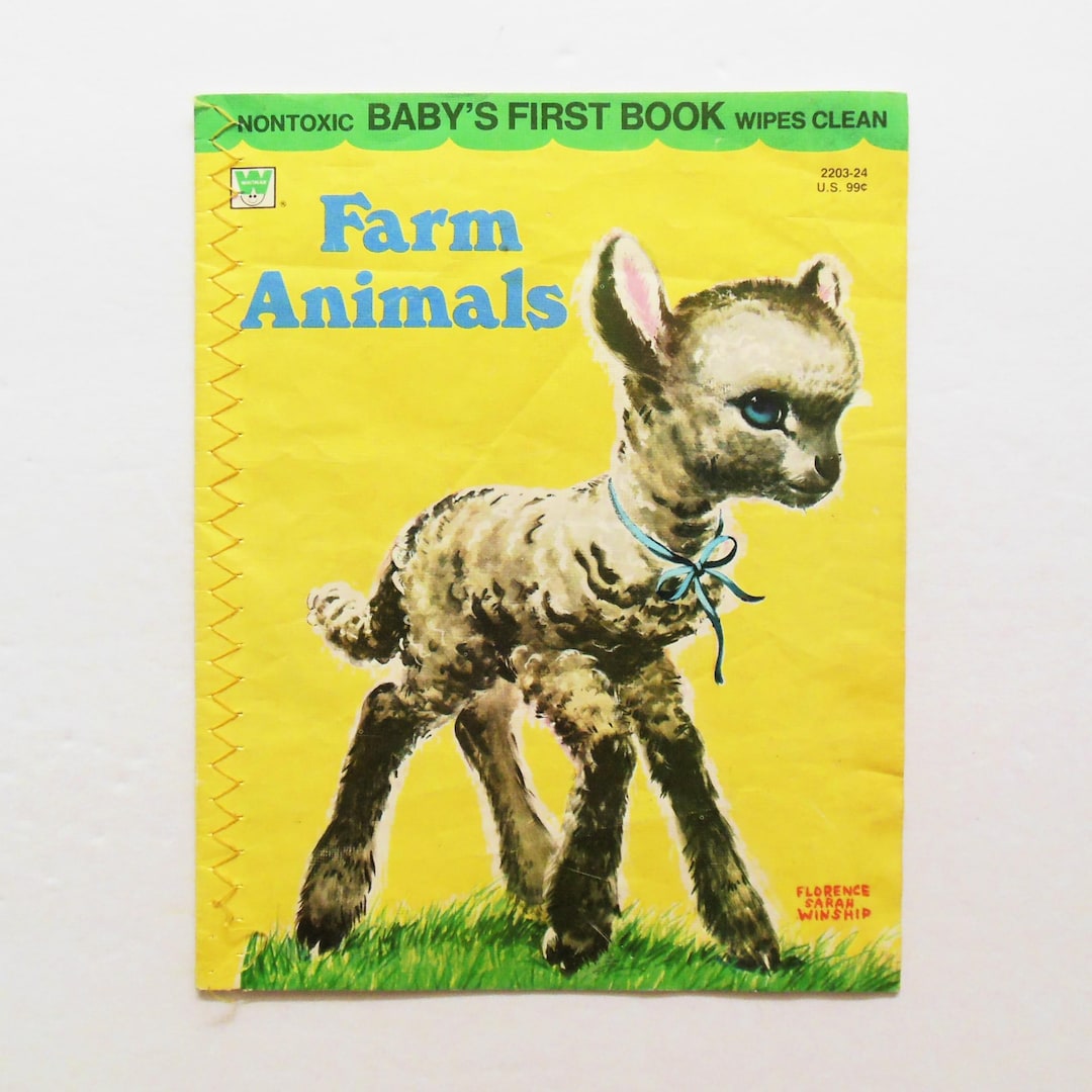 Farm Animals Baby's First Book Wipes Clean, Whitman Publishing 1956 ...