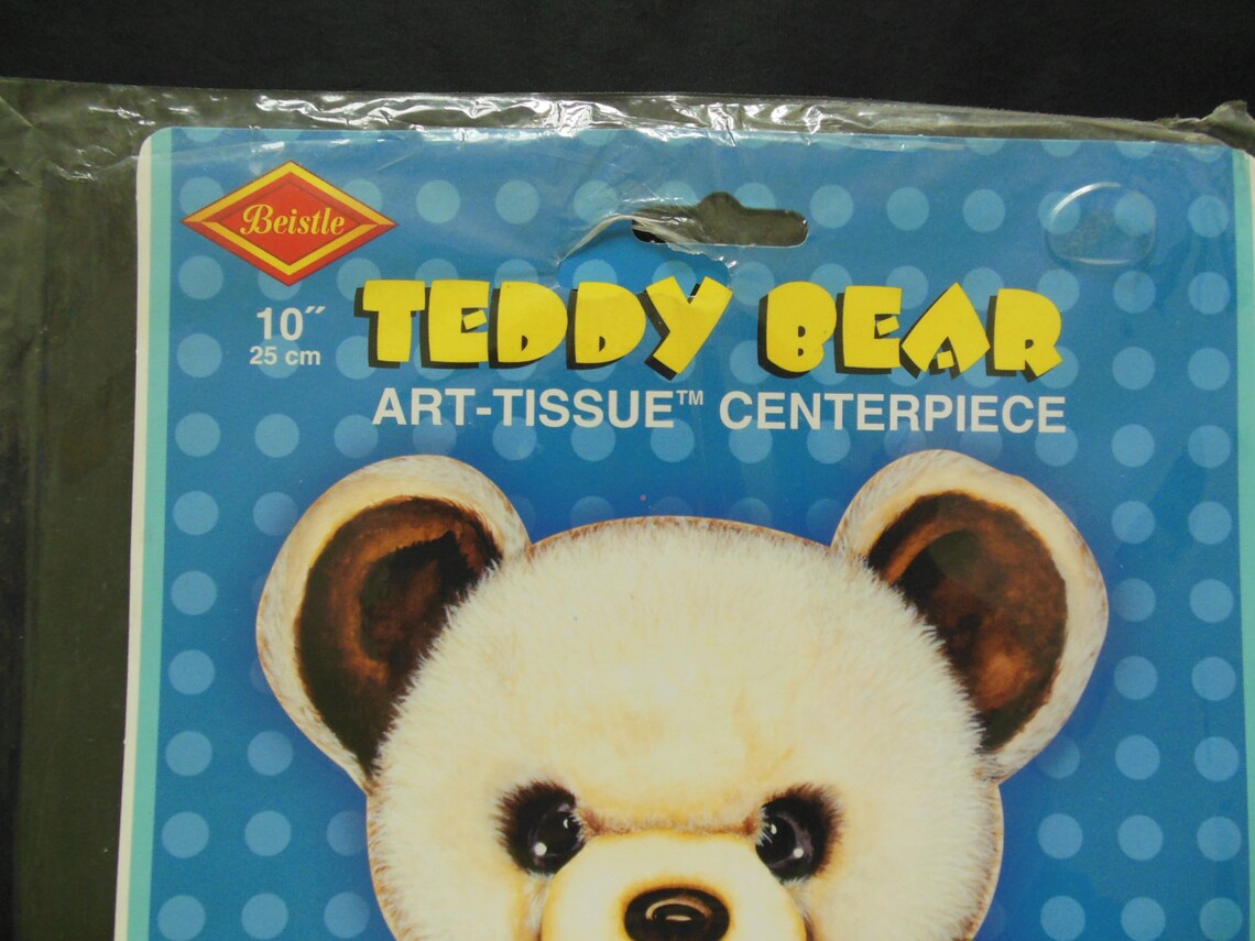 Beistle Honeycomb Teddy Bear Art Tissue Centerpiece 1986 - Etsy
