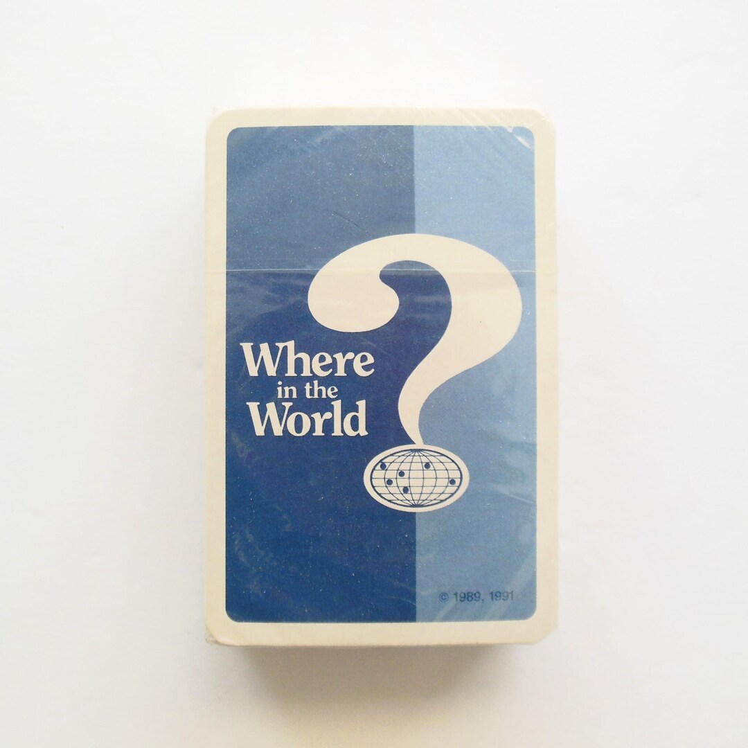 Where in the World Deck of Cards, Unused Educational Cards for the ...
