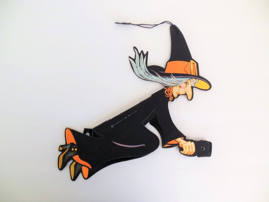 Beistle Halloween Witch, Cardboard With Honeycomb Hanging, Incomplete ...