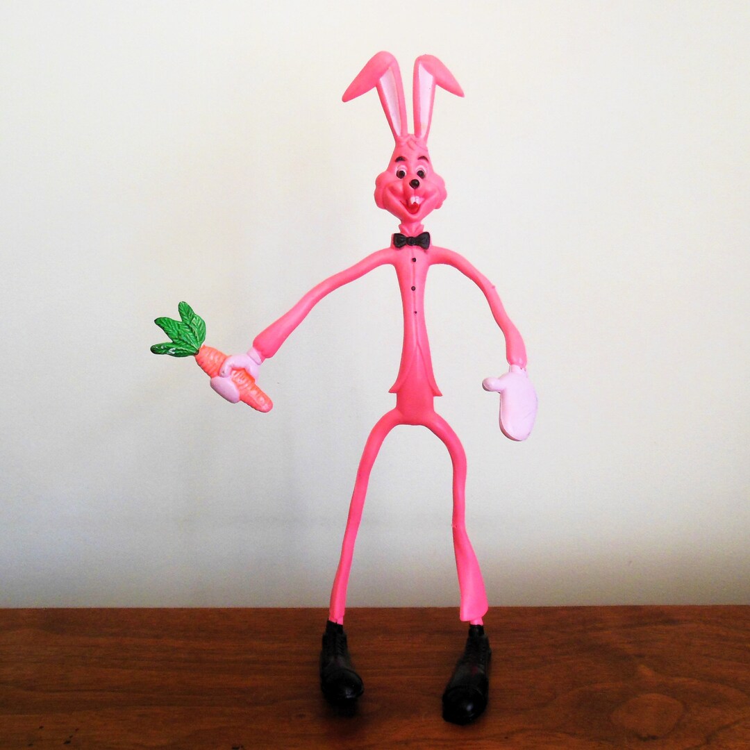 Easter Bunny Poseable Pink Toy, Easter Unlimited Skinny Bendy Rabbit ...