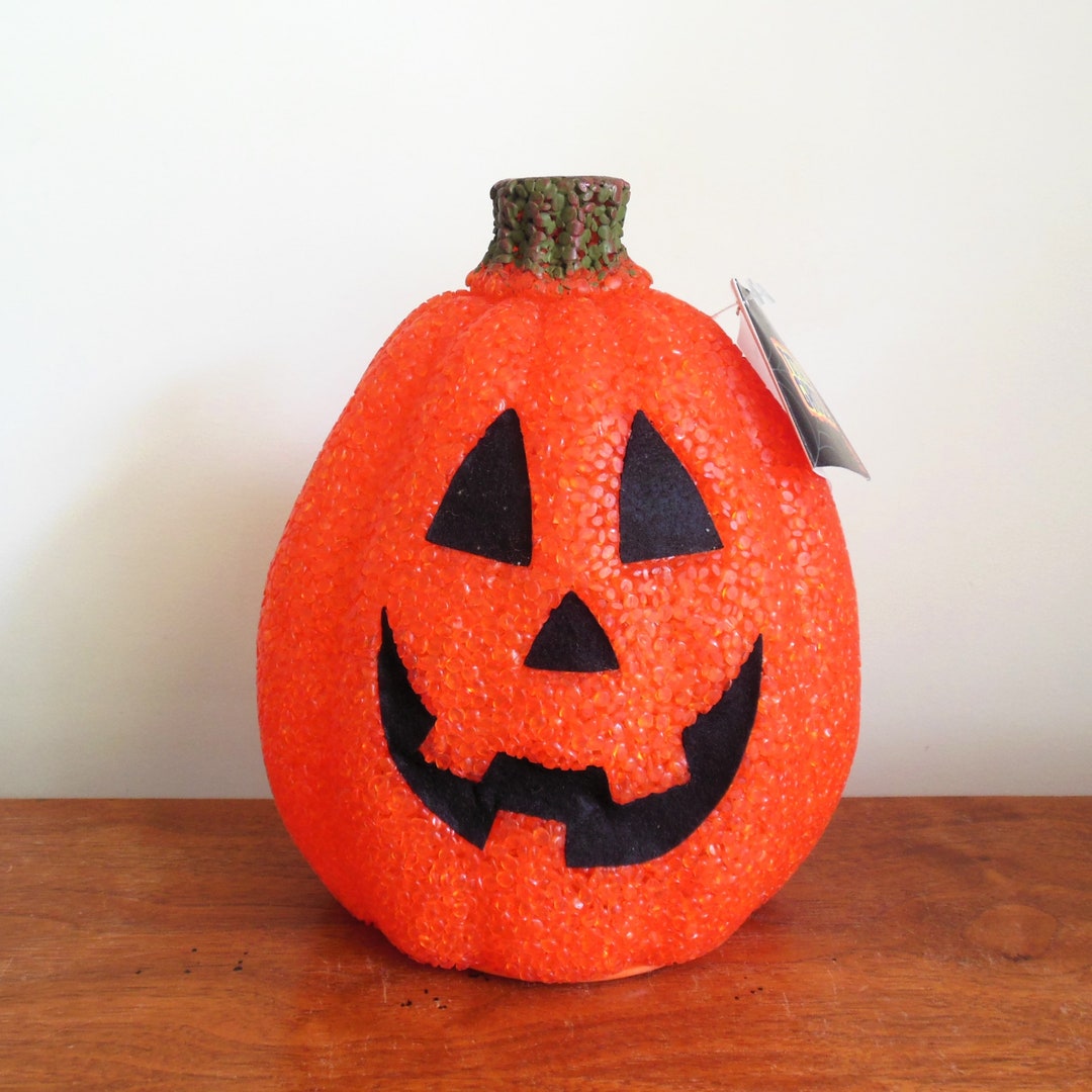 Halloween Light up Plastic Pumpkin, Electric Melted Popcorn Style ...