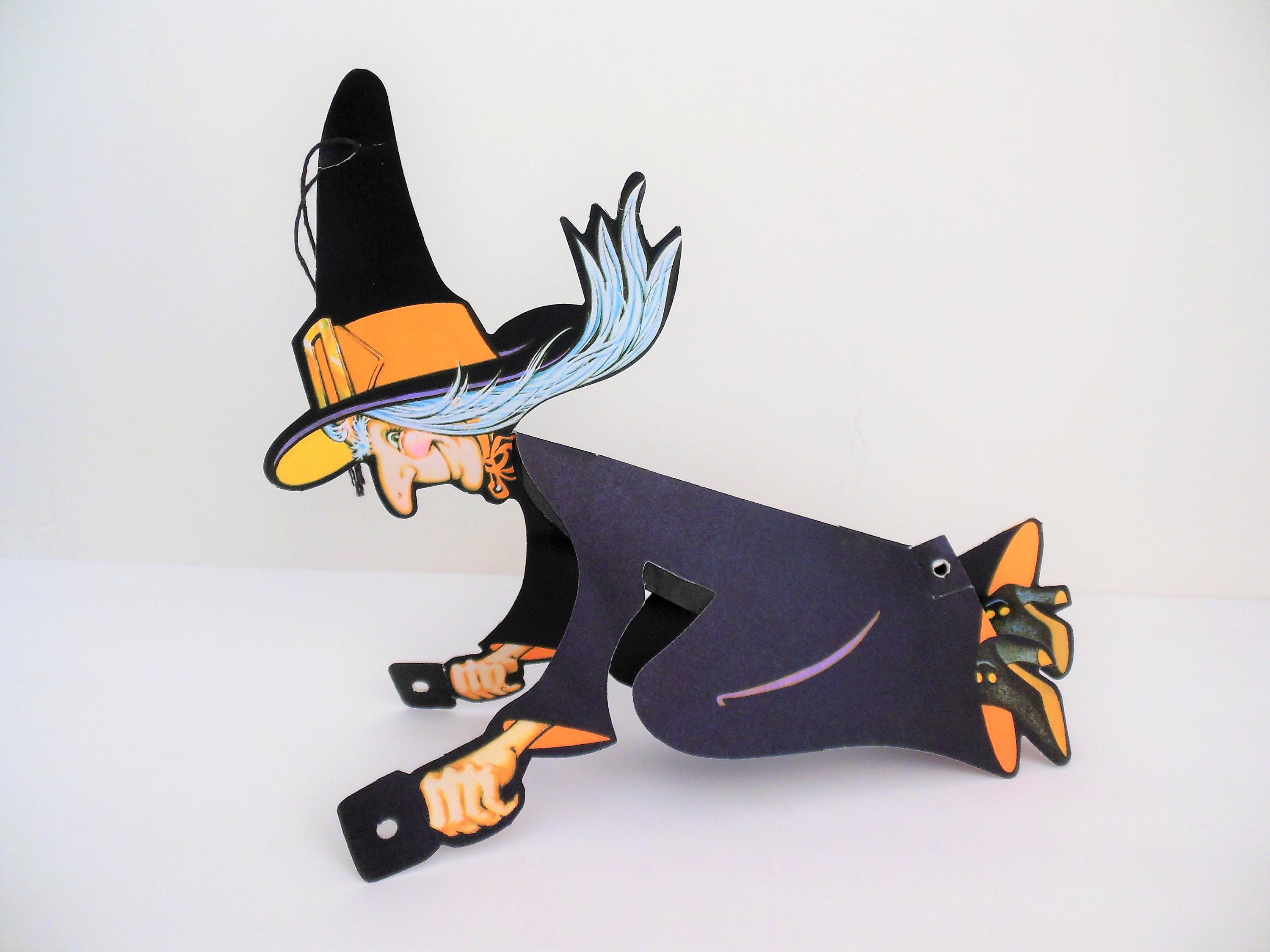 Beistle Halloween Witch Cardboard With Honeycomb, Incomplete Hanging ...