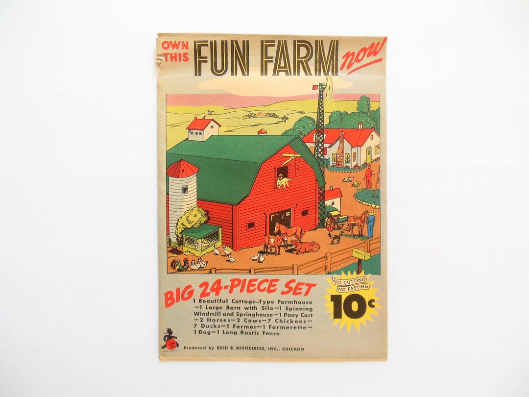 Fun Farm Cardboard Punch Out Toy, Own This Fun Farm Now, Produced by ...