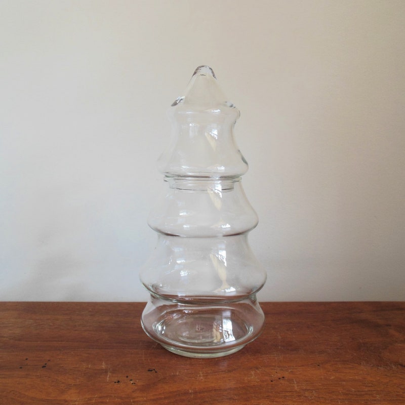 Glass Christmas Tree Jar - Etsy
