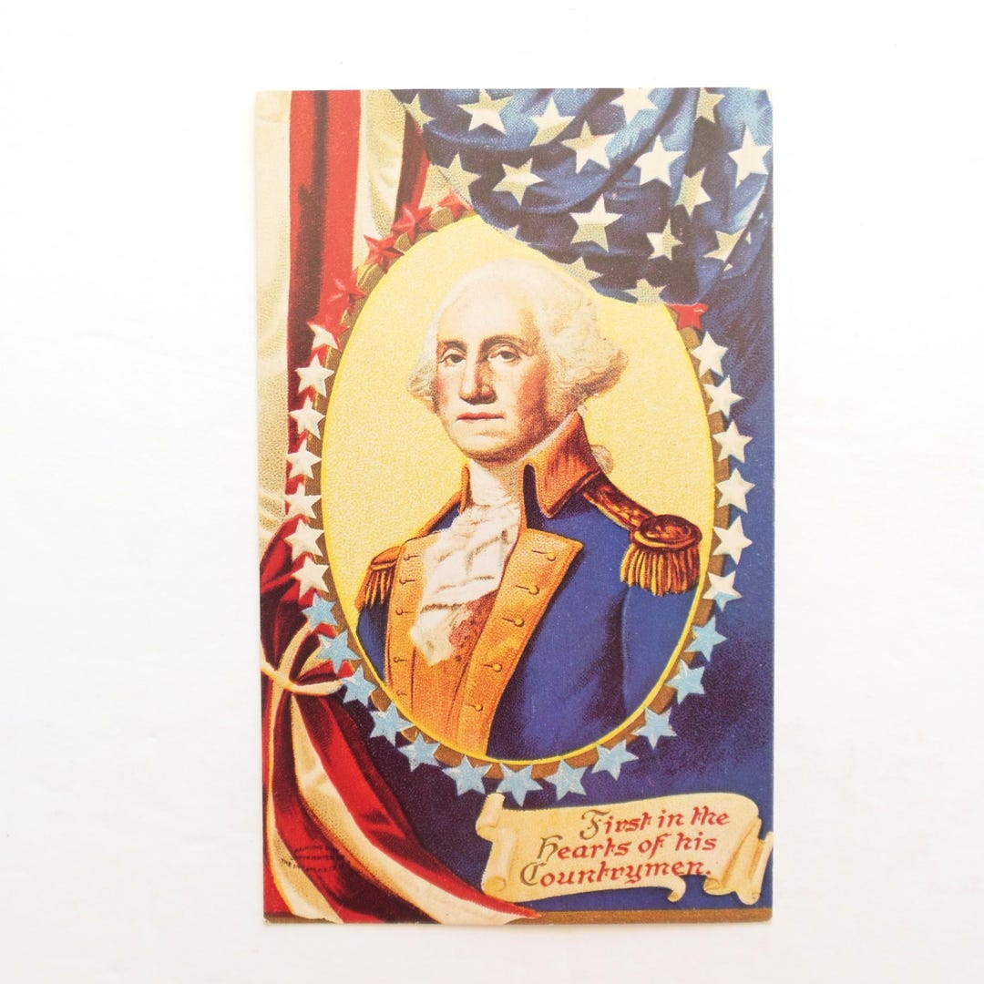 George Washington Presidential Post Card Reproduction of Antique, First ...