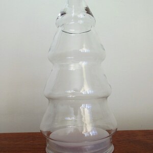 Glass Christmas Tree Shaped Jar, Clear Glass Holiday Candy Container ...