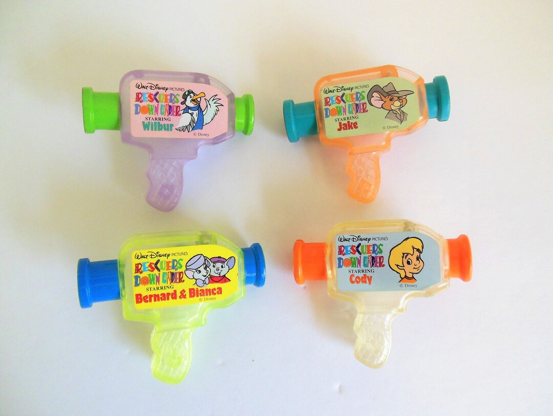 Rescuers Down Under Mcdonald's Toys, 4 Happy Meal Movie Cameras, Dated ...