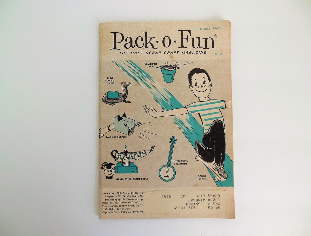 Pack O Fun, June July 1965, the Only Scrap Craft Magazine, DIY Projects ...