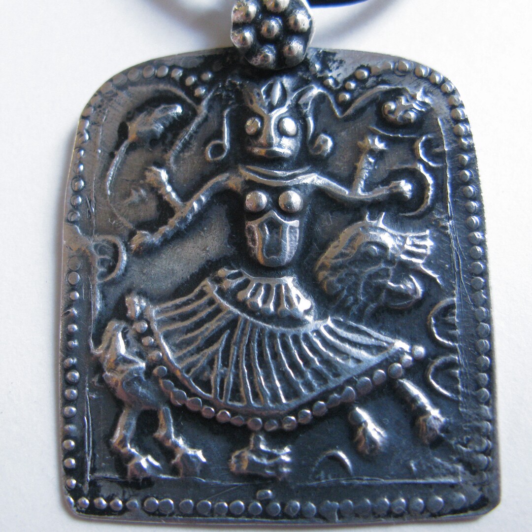 Amulet From India - Durga Riding a Lion - Etsy