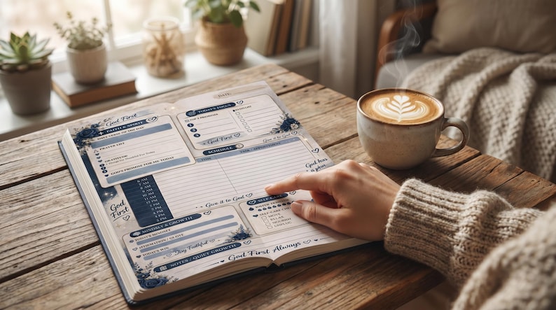 Faith & Focus Daily Planner Printable | God First, Bible Study, Digital ...