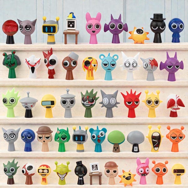 Cartoon Characters Action Figures - Etsy