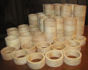 Craft wood rings | Etsy