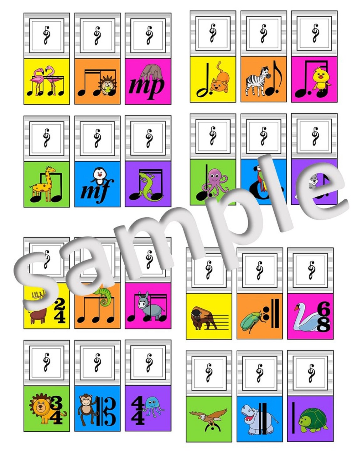 Music Symbols Memory Matching Game | Etsy