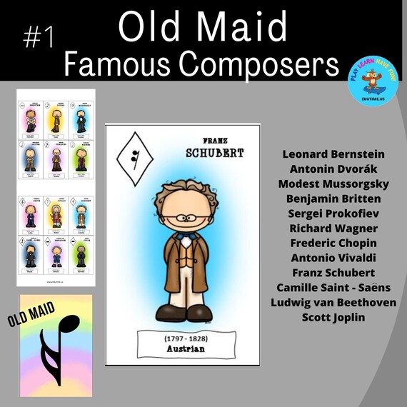 Famous Composers Set 1 Old Maid - Etsy