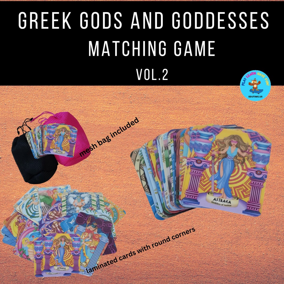 Greek Gods and Goddesses Matching Game Vol.2 - Etsy