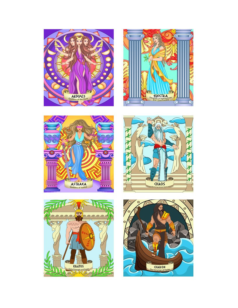 Greek Gods and Goddesses Matching Game Vol.2 - Etsy