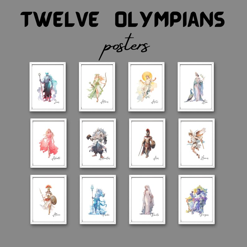 Twelve Olympians Posters - Etsy