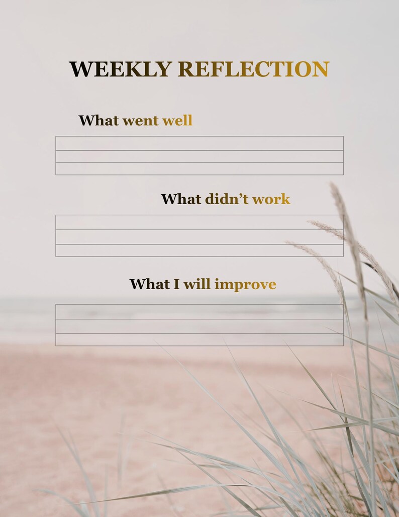 Magnetic Weekly Planner | Printable PDF | Minimalist Productivity ...