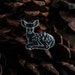 Star Fawn Enamel Lapel Pin in Black and Silver / Black Deer - Etsy