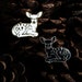 Star Fawn Enamel Lapel Pin in Black and Silver / Black Deer - Etsy
