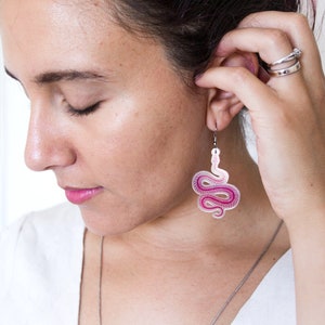 Diaphonized Snake Clear Acrylic Earrings / Wet Specimen Taxidermy ...