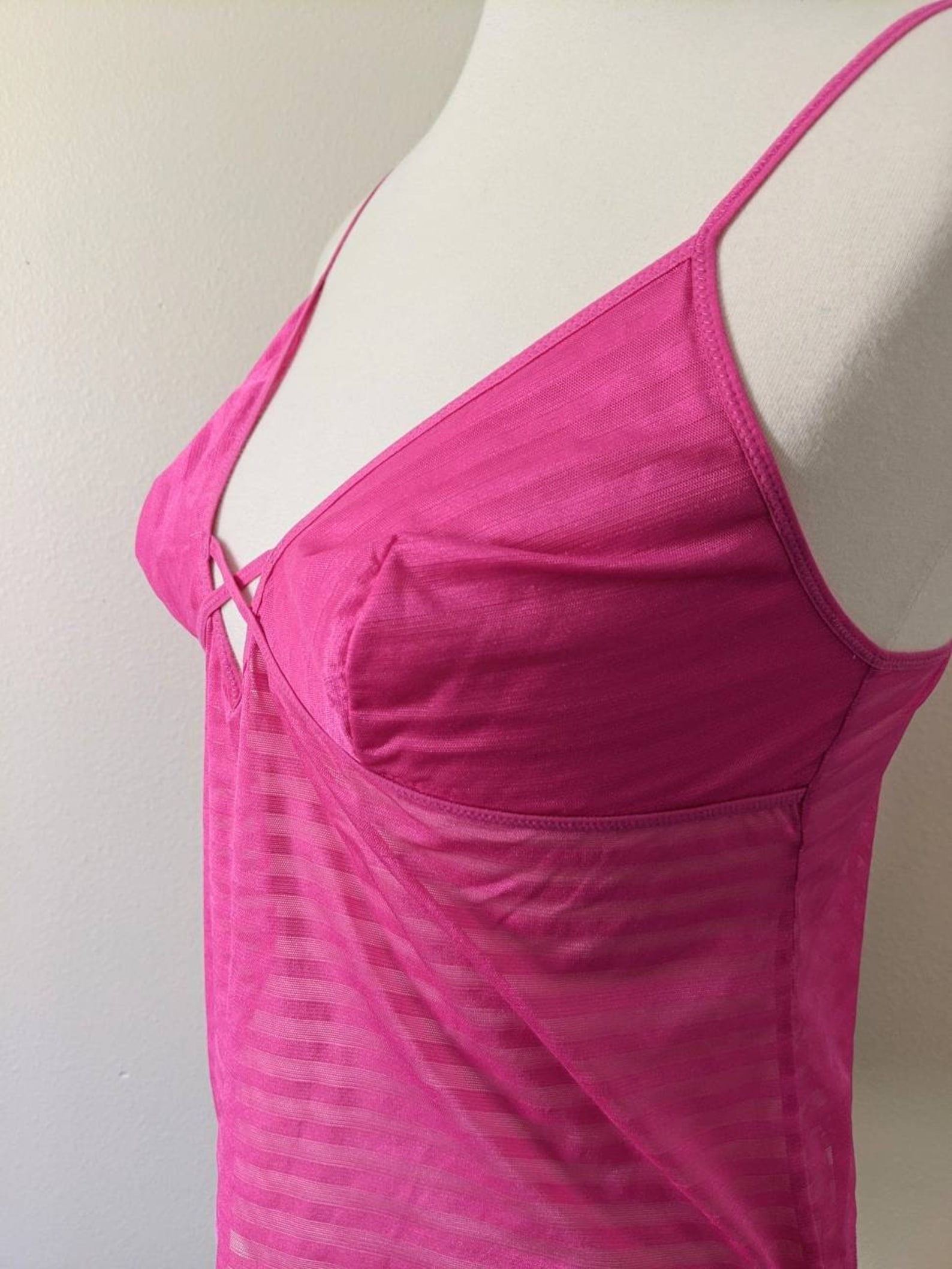 Pink Camisole Sheer Hot Pink Camisole Sheer Hot Pink Top Etsy