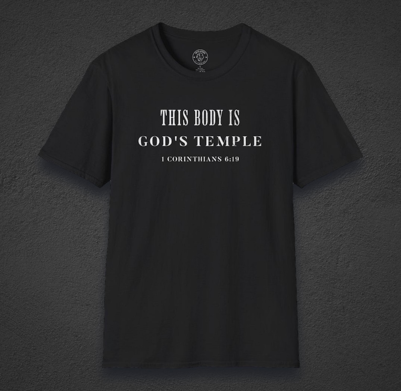 Christian Body Temple T-shirt | 1 Corinthians 6:19 Faith Gym Apparel - Etsy