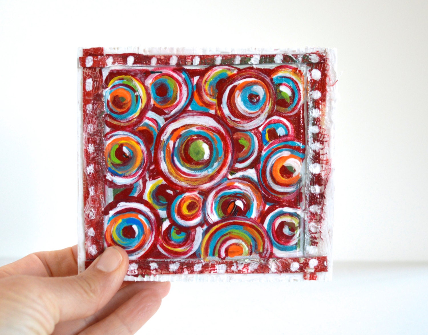 Bubbles, Bubbles Everywhere Mixed Media Collage Original Art on Wood ...