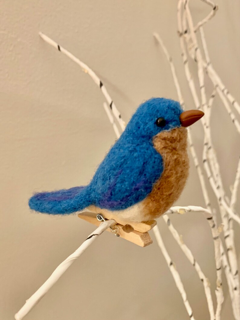 Needle Felted Clip on Birds Handmade Felted Birds for Love - Etsy