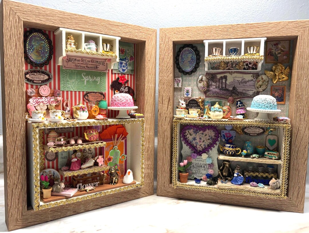 8x10 Victorian Tea Room Shadow Box – Springtime Lavender Tea Boutique ...