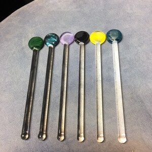 Handblown Glass Stir Sticks Customizable by Oceanbeachglass - Etsy